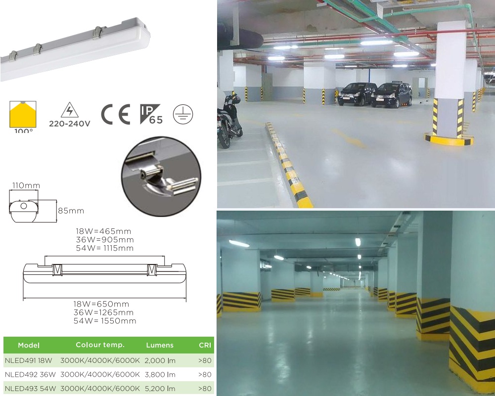 Đèn LED nhà xưởng NLED491 NLED492 - NVC Lighting Vietnam