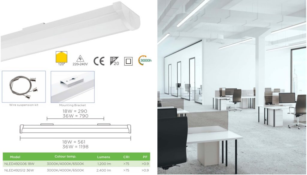 Đèn tuýp LED thả NLED492G - NVC Lighting Vietnam
